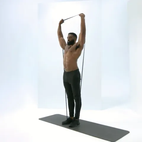 How to Do Band Overhead Press: Video, Form, Muscles Worked, Tips | Zing ...