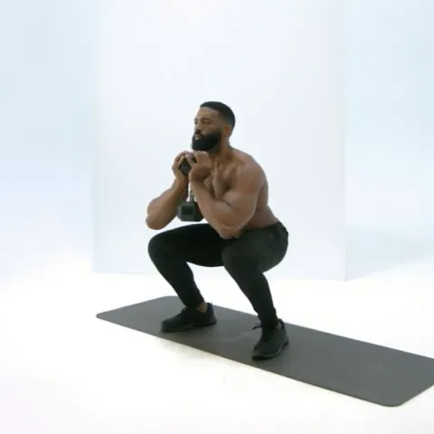 How to Do Dumbbell Goblet Squat: Video, Form, Muscles Worked, Tips ...
